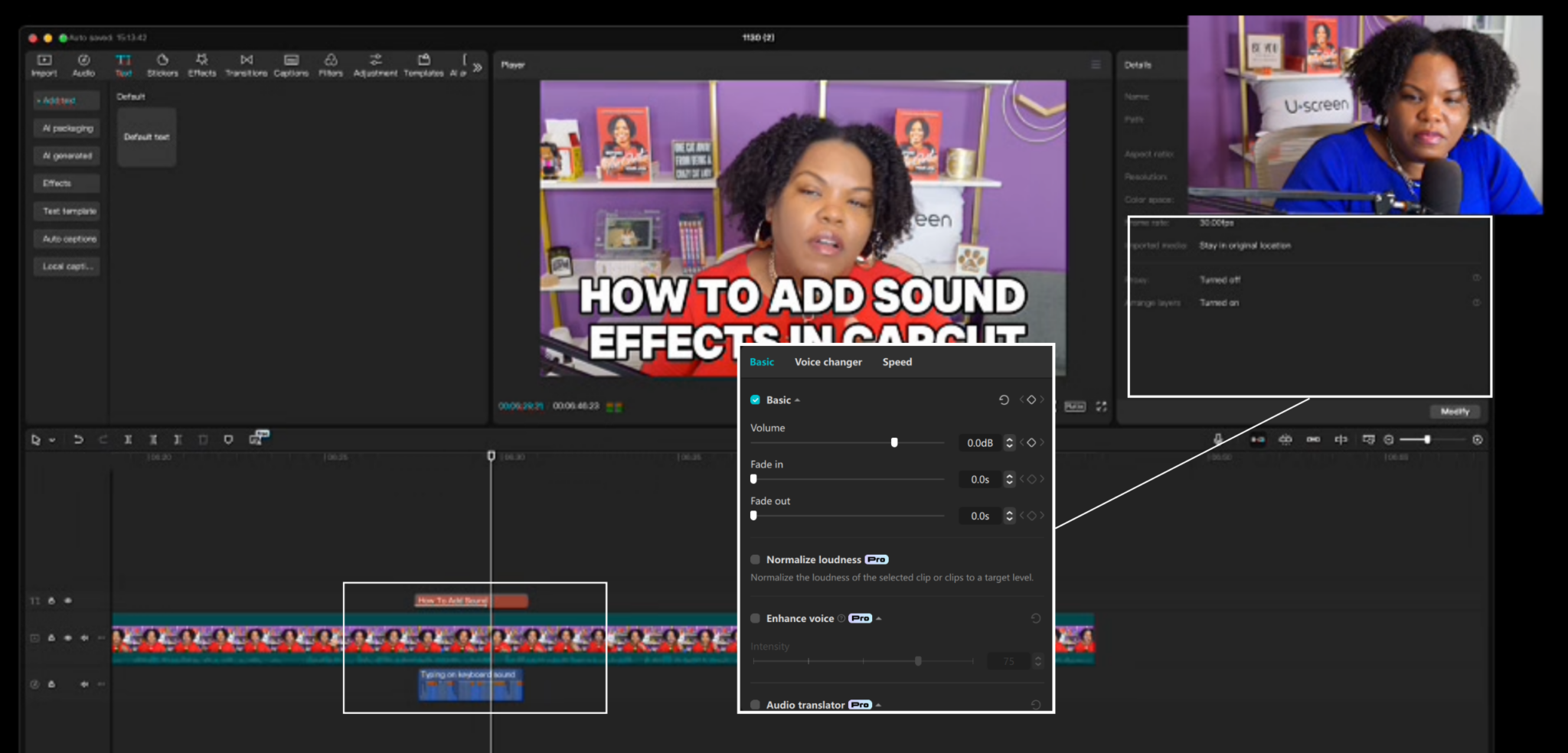 How To Add Sound Effects In CapCut - Keenya Kelly